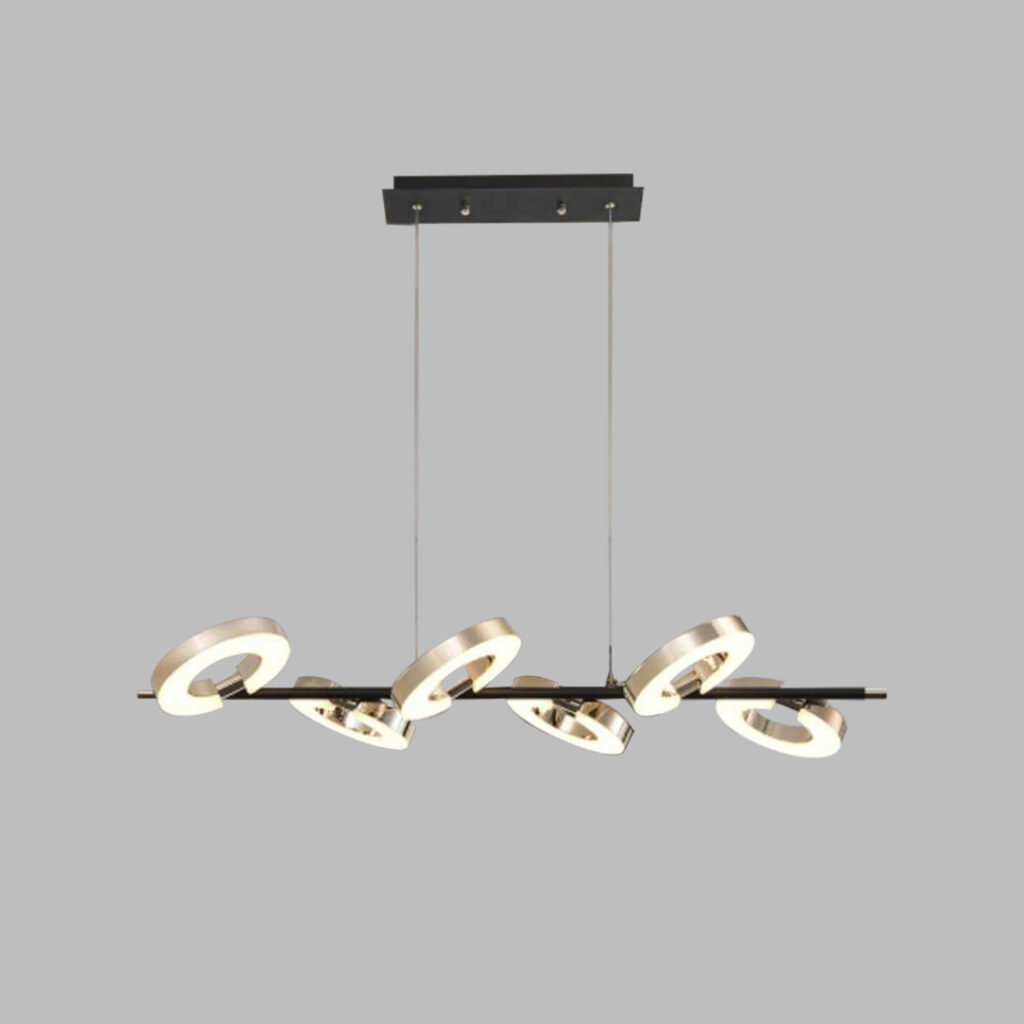 Rectangular Modern Ceiling Light with Overlapping Parallelograms Design ...