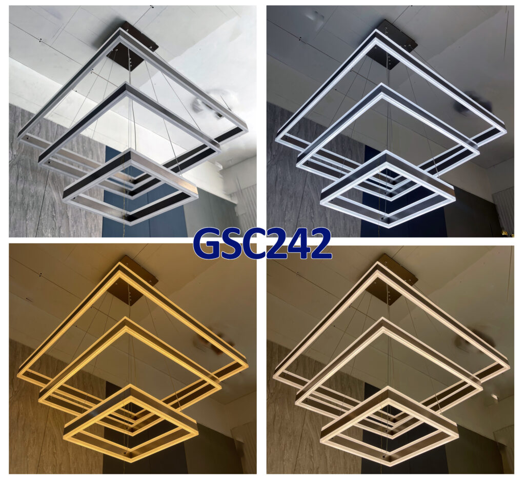 3-Tiered Square Chandelier - Galaxy Empire