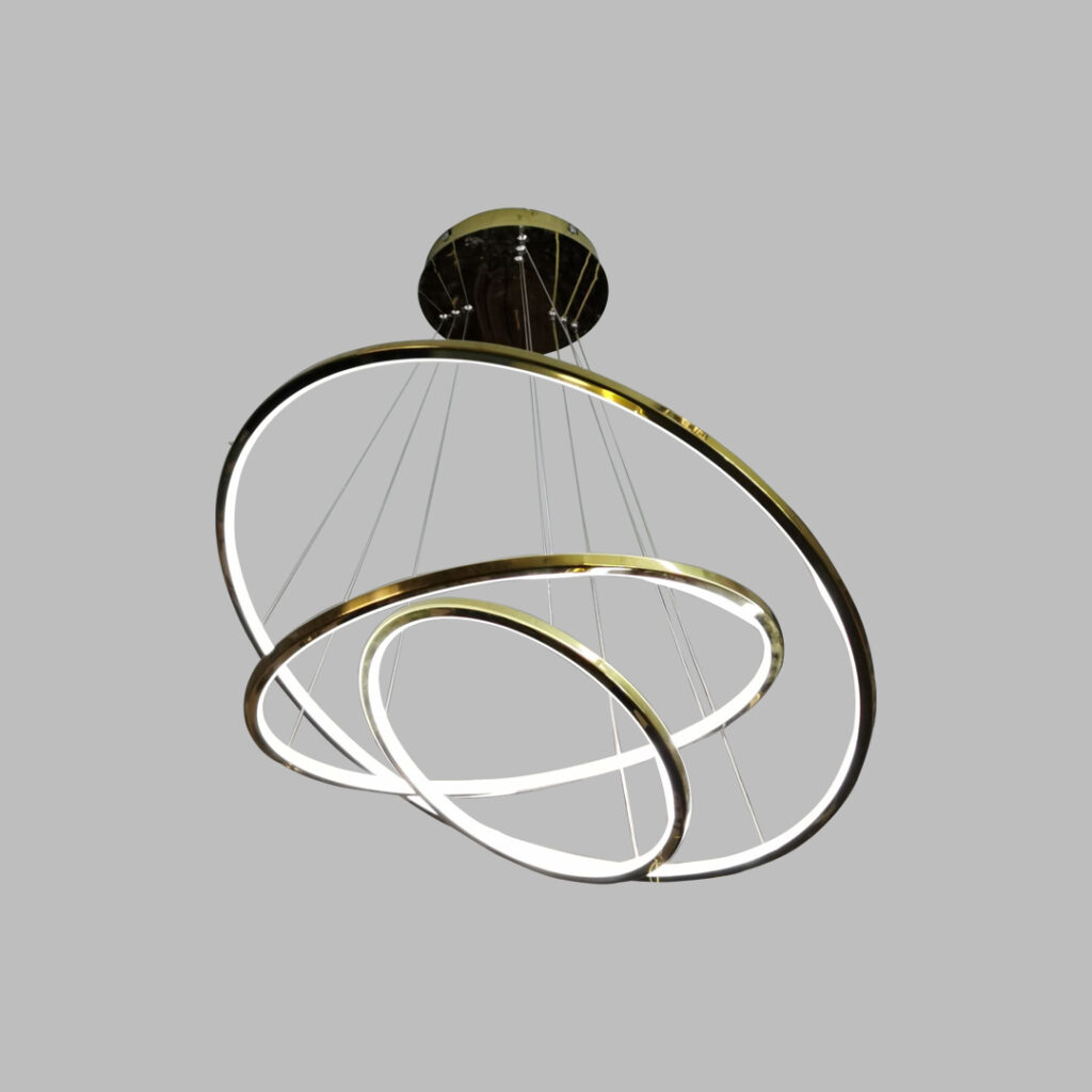Modern Ceiling Light with 8 Overlapping Black Square Heads - Galaxy Empire