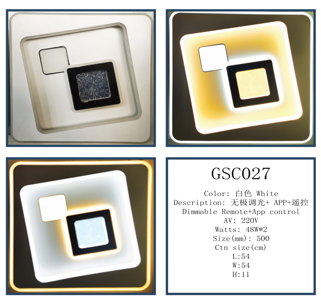 Square Modern Ceiling Light with Big and Small Squares - Galaxy Empire