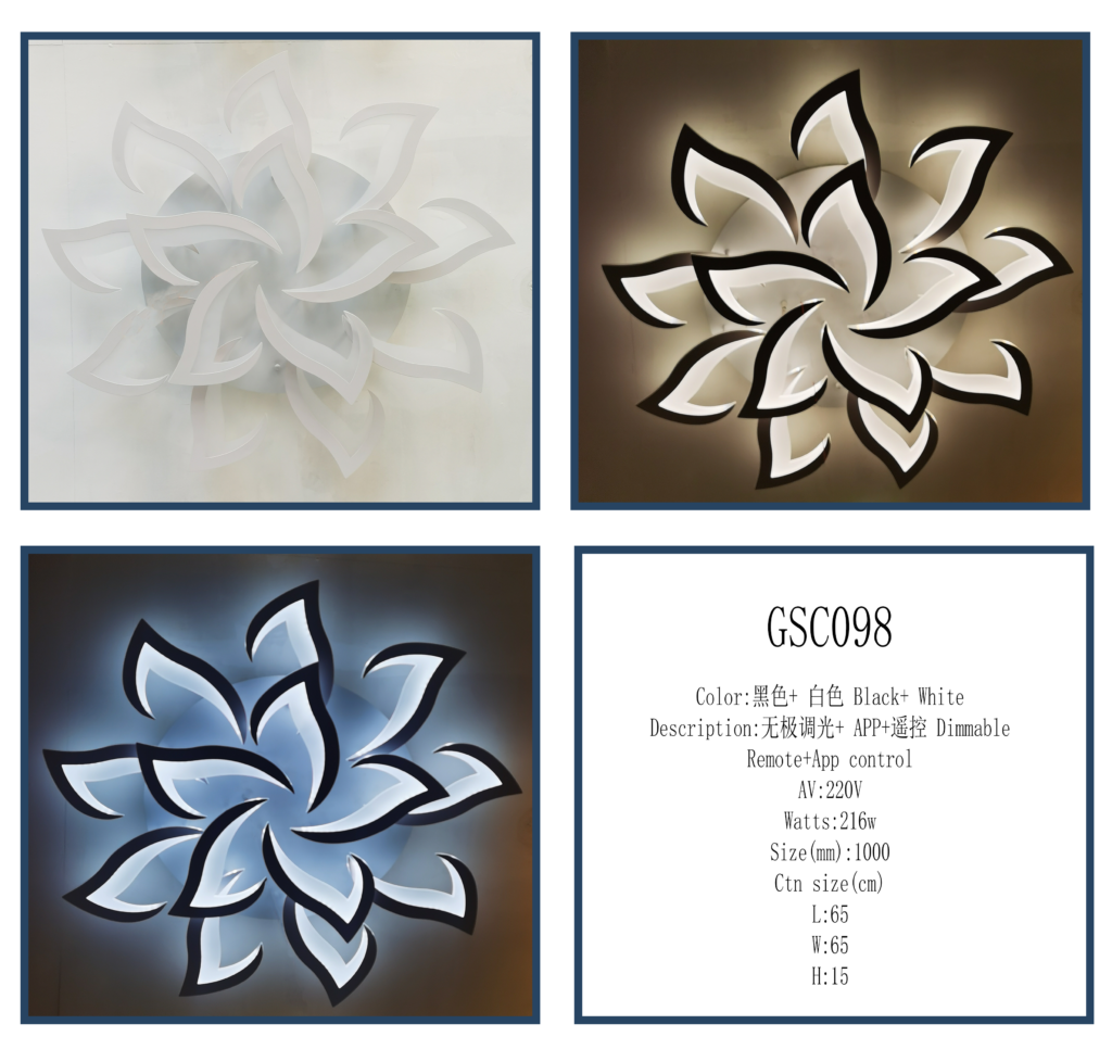 Modern Ceiling Light with 14-Head Lotus Flower Design - Galaxy Empire