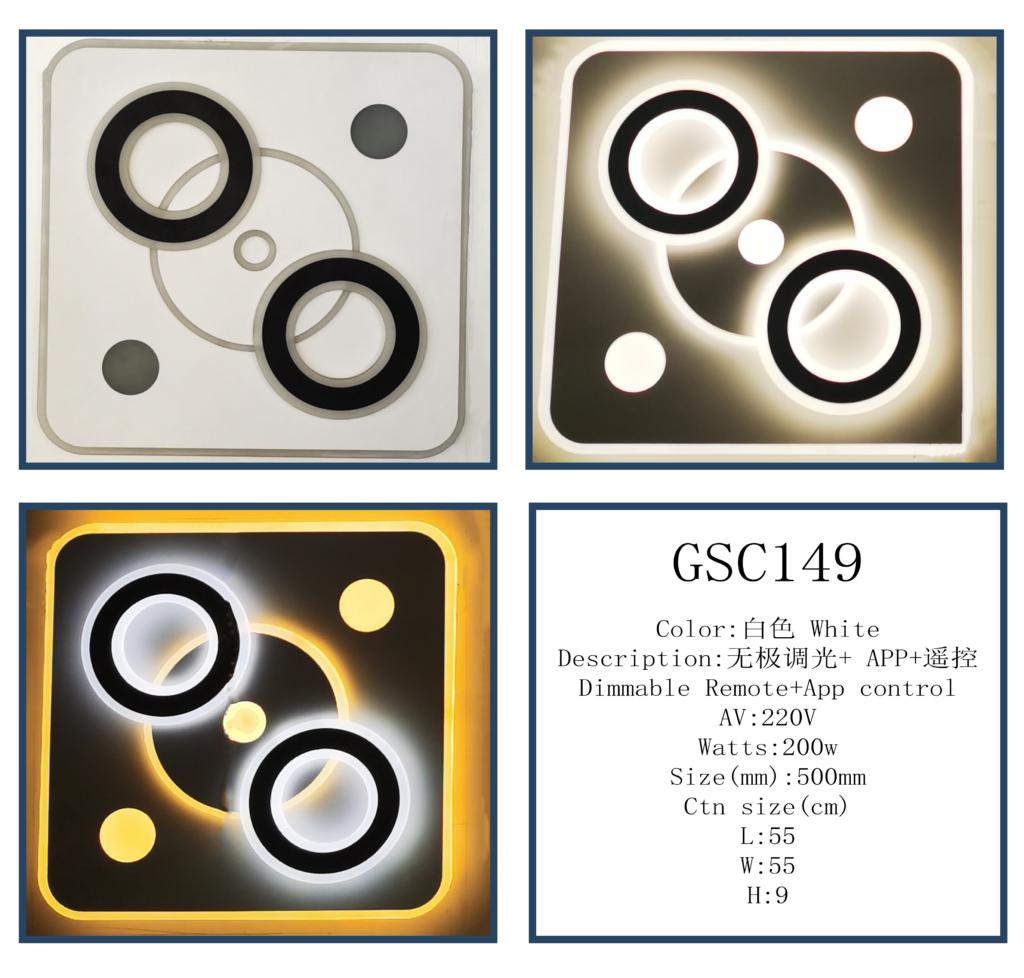 Square Modern Ceiling Light with Diagonal Discs Pattern - Galaxy Empire